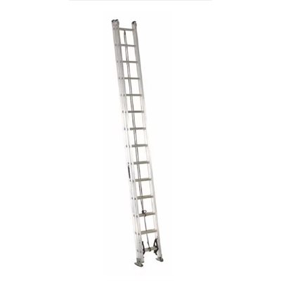 LOUISVILLE LADDER 28-FOOT ALUMINUM EXTENSION LADDER, TYPE IA, 300-POUND ...