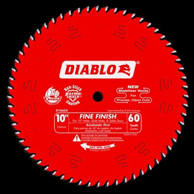 BLADE CARB 10" X 60T FINISH DIABLO