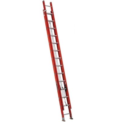LOUISVILLE LADDER 28-FOOT FIBERGLASS EXTENSION LADDER, TYPE IA, 300 ...